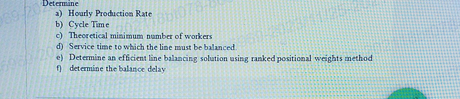Solved A single model assembly line is being planned to | Chegg.com