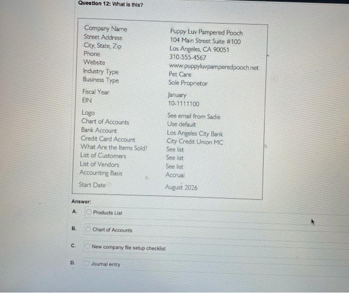 Solved Question 7: Match each QuickBooks user interface | Chegg.com