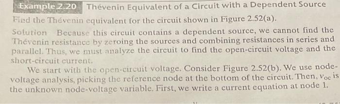 Thévenin Equivalent of a Circuit with a Dependent | Chegg.com