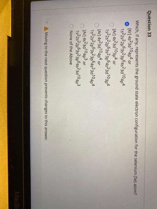 Solved Question 33 Which, if any, represents the ground | Chegg.com