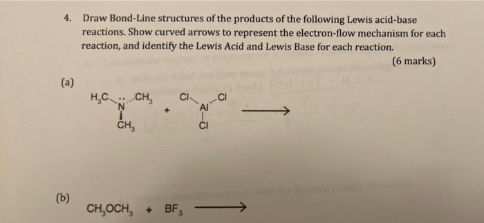 [Solved]: 4. Draw Bond-Line structures of the products of t