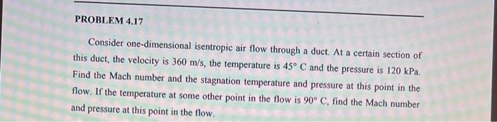 Solved Consider one-dimensional isentropic air flow through | Chegg.com