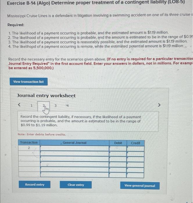 Solved Exercise 8-14 (Algo) Determine proper treatment of a | Chegg.com