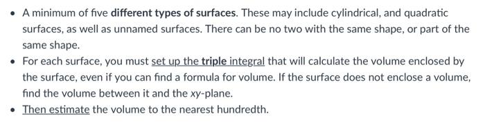 Solved • A minimum of five different types of surfaces. | Chegg.com