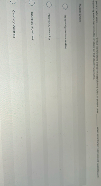 Solved person who uses ﻿draws conclusions besed on | Chegg.com
