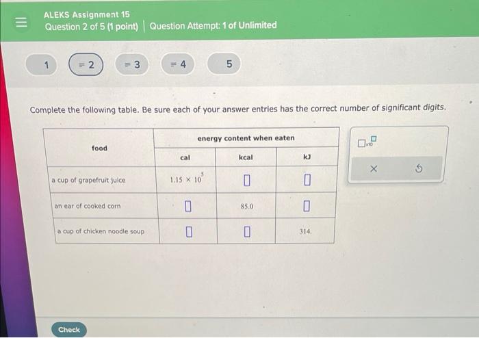 Solved Complete the following table. Be sure each of your | Chegg.com