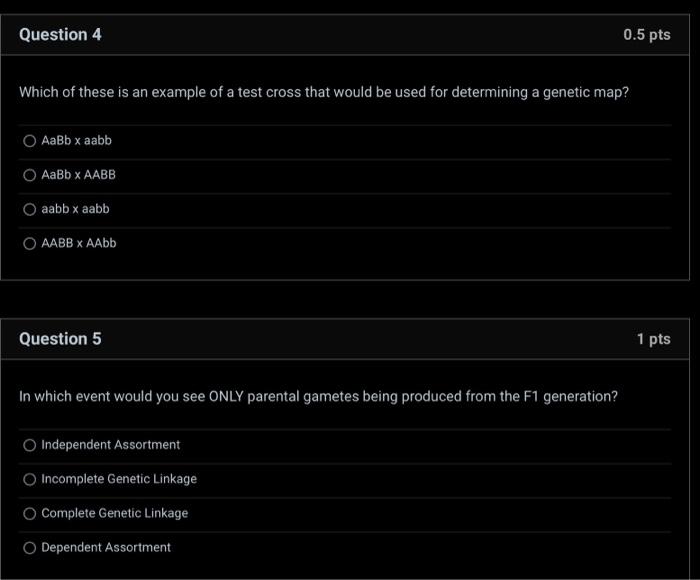 Solved Which of these is an example of a test cross that | Chegg.com