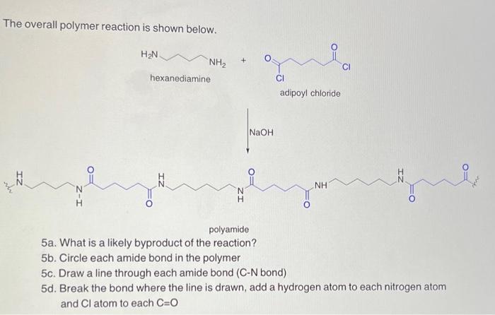 Solved The overall polymer reaction is shown below. | Chegg.com