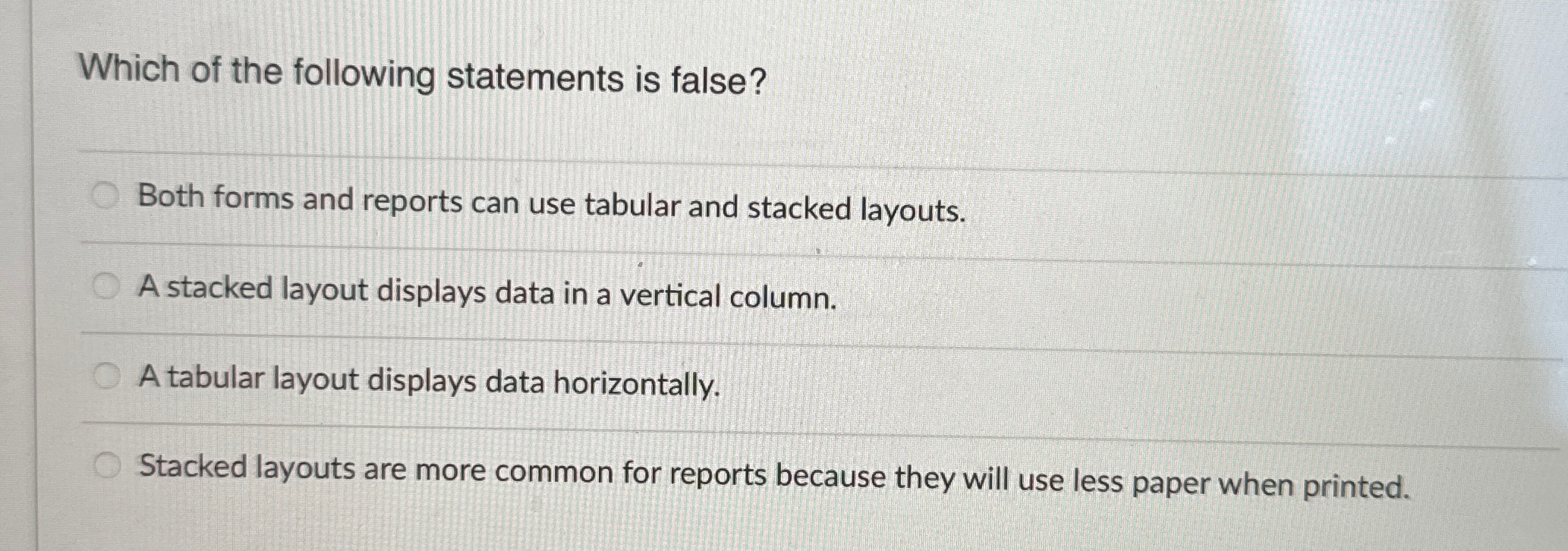 Solved Which of the following statements is false?Both forms | Chegg.com