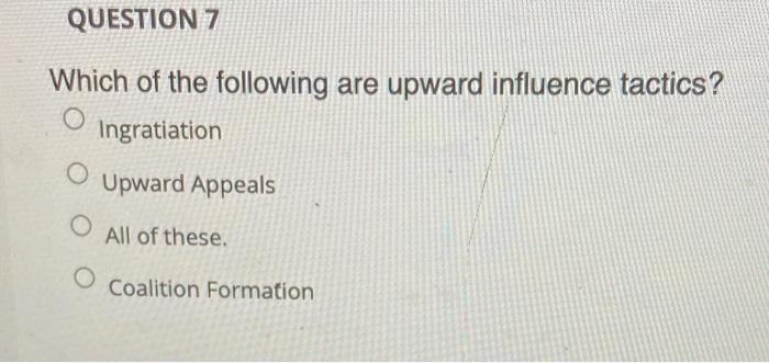 Solved QUESTION 7 Which of the following are upward | Chegg.com