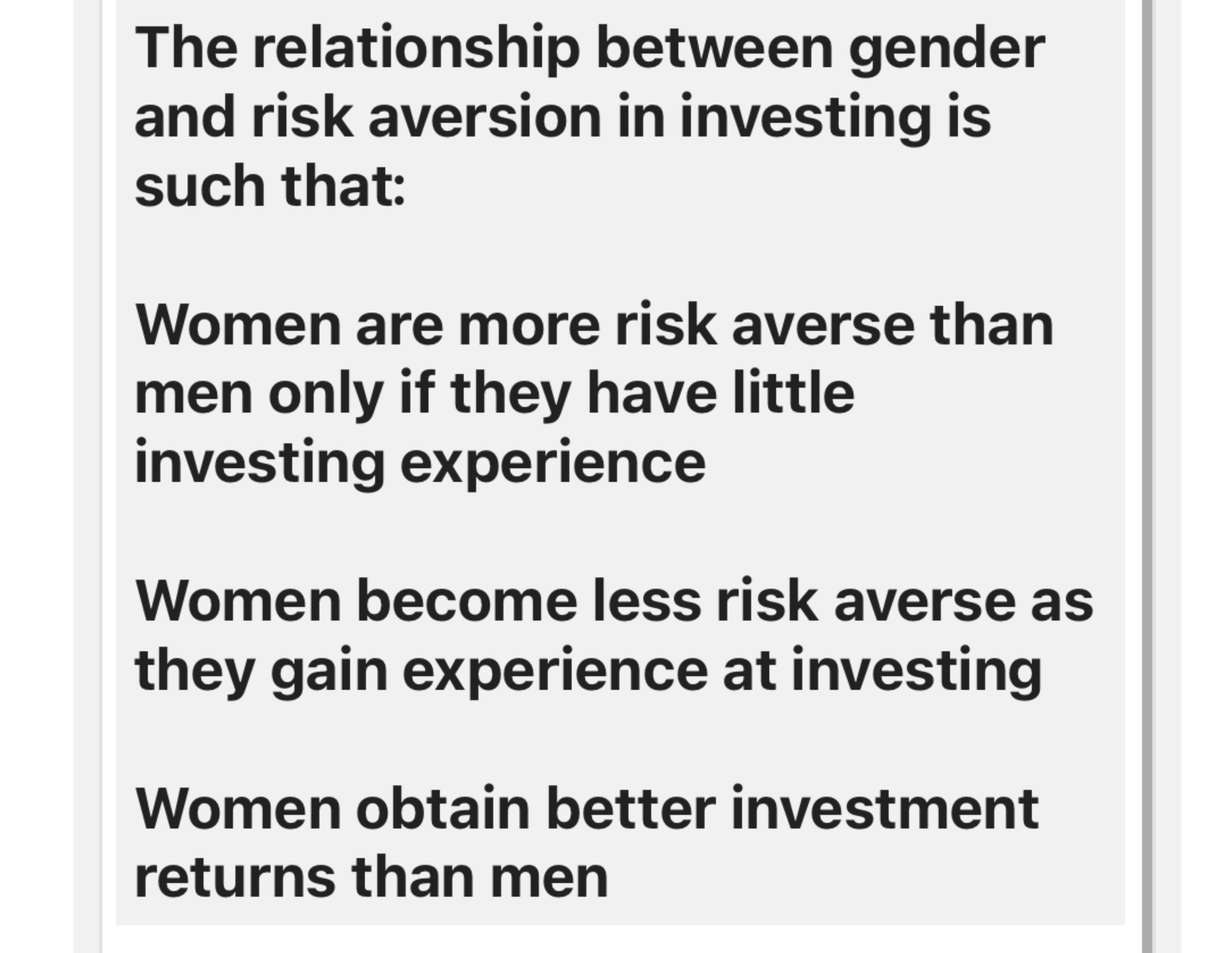 Solved The relationship between genderand risk aversion in | Chegg.com