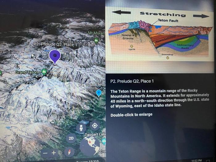 Solved Stretching Teton Fault Mt Moran Gneiss & Granite P2 | Chegg.com
