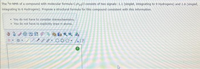 Solved The 1H-NMR of a compound with molecular formula | Chegg.com