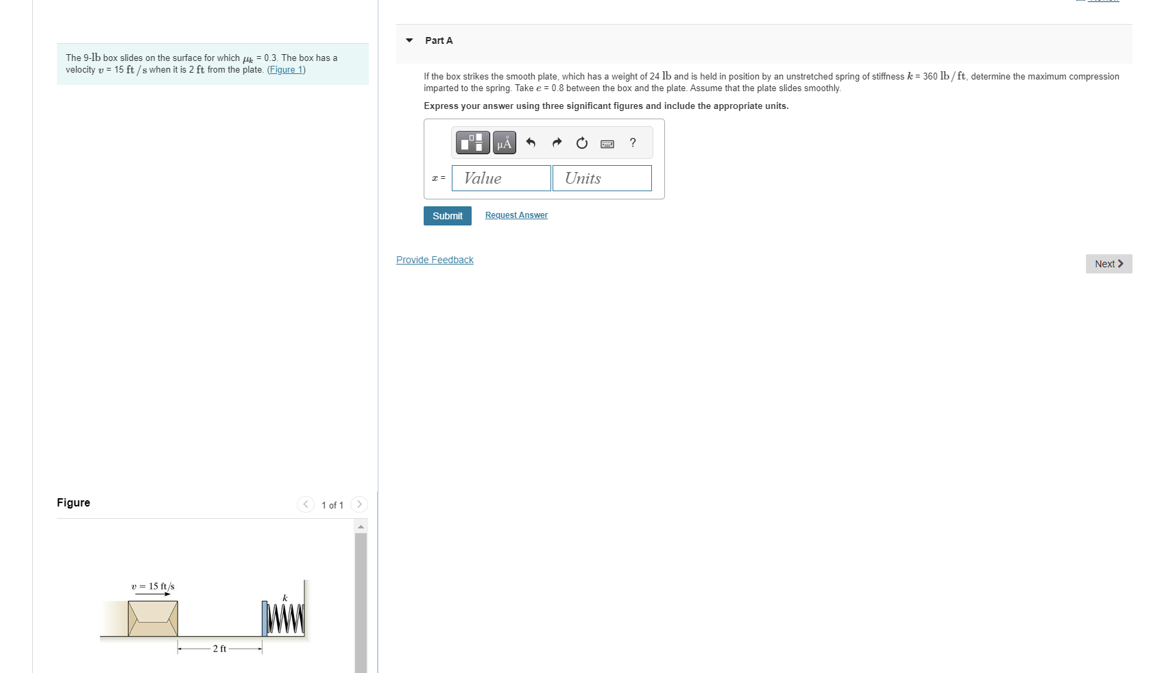 Solved The 9-lb box slides on the surface for which μk=0.3. | Chegg.com