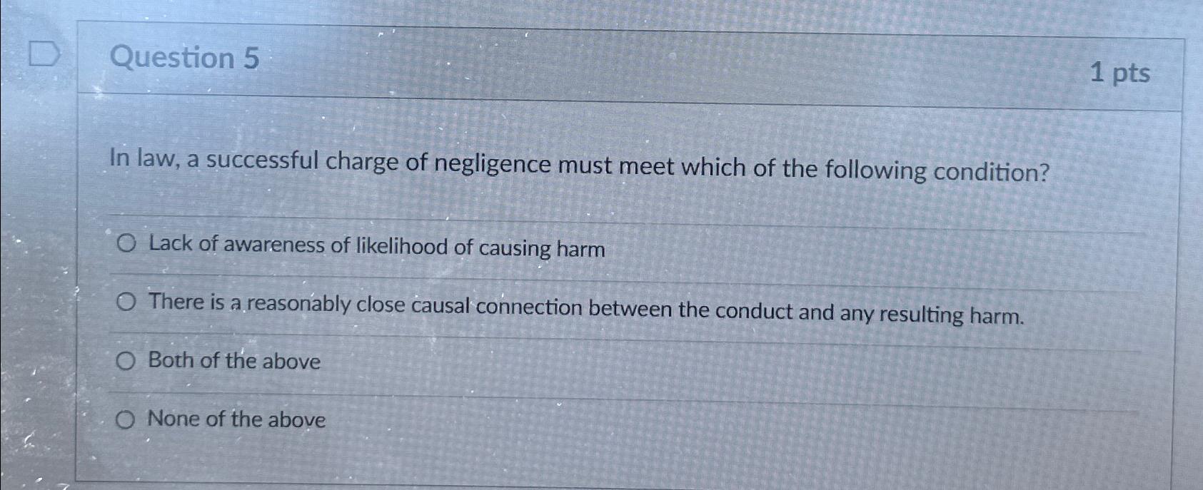 Solved Question 51 ﻿ptsIn law, a successful charge of | Chegg.com