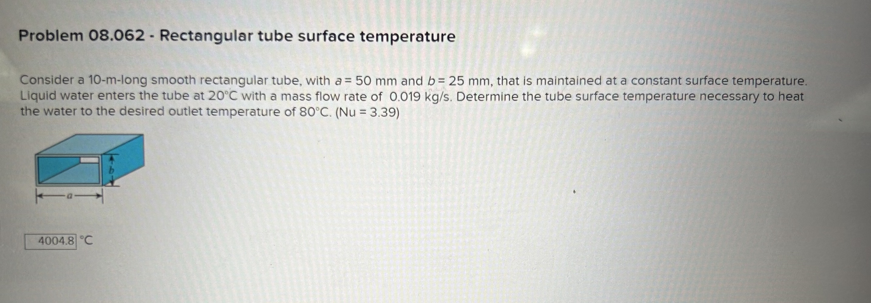 Problem 08.062 - ﻿Rectangular tube surface | Chegg.com