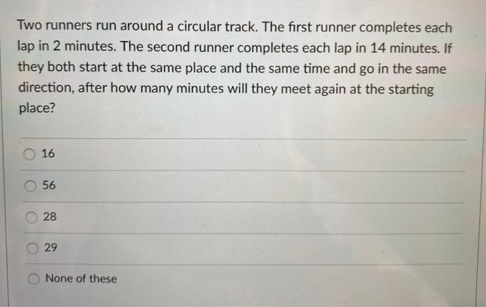 Solved Two runners run around a circular track. The first | Chegg.com