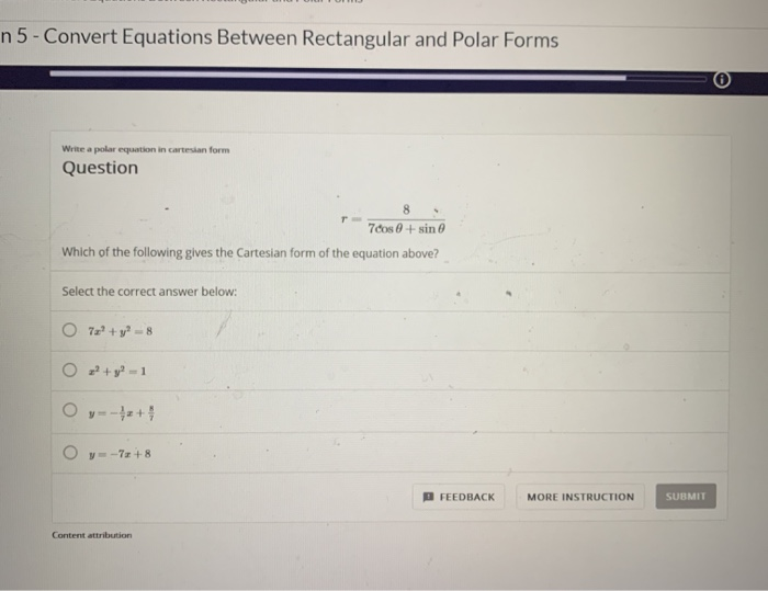 Solved n5 - Convert Equations Between Rectangular and Polar | Chegg.com