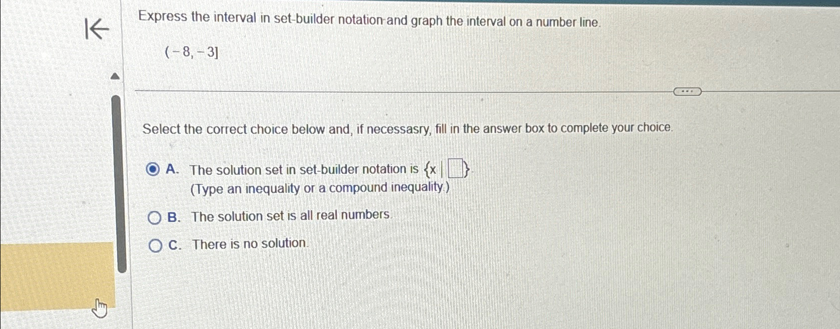 Solved Express the interval in set-builder notation-and | Chegg.com