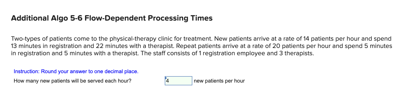 Additional Algo 5-6 ﻿Flow-Dependent Processing | Chegg.com