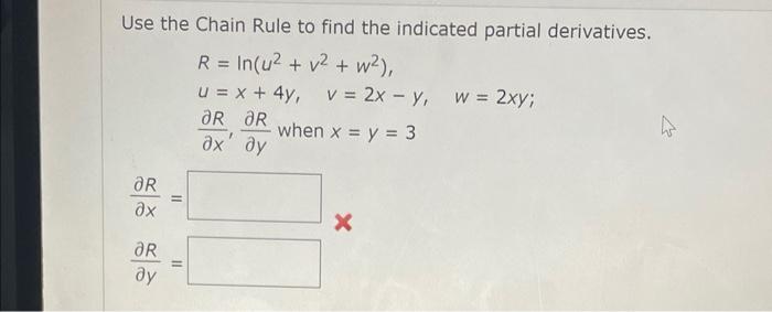 Solved Use the Chain Rule to find the indicated partial | Chegg.com