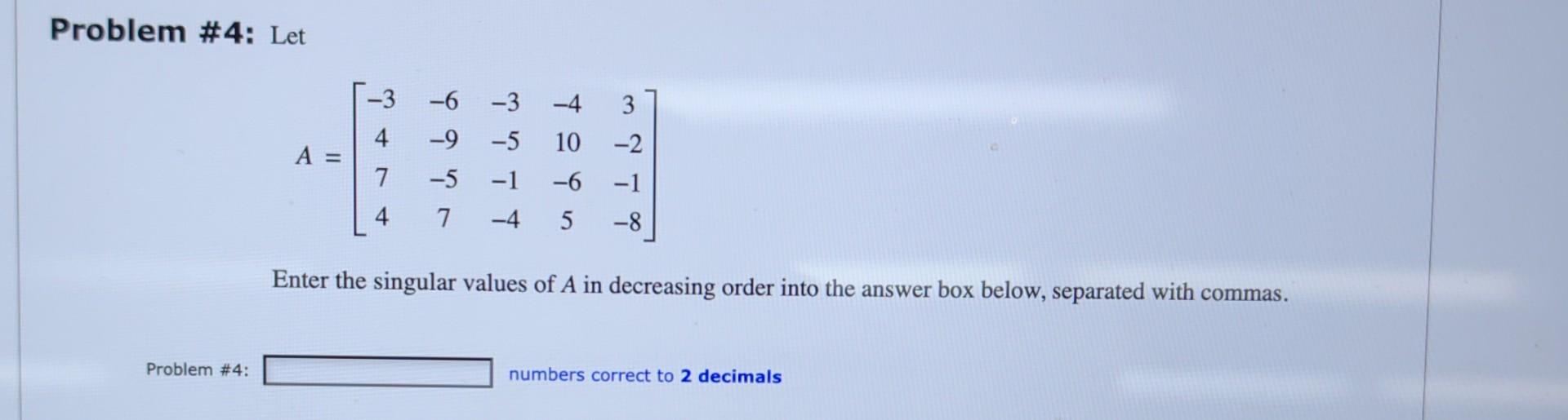 Solved Problem \#4: Let | Chegg.com