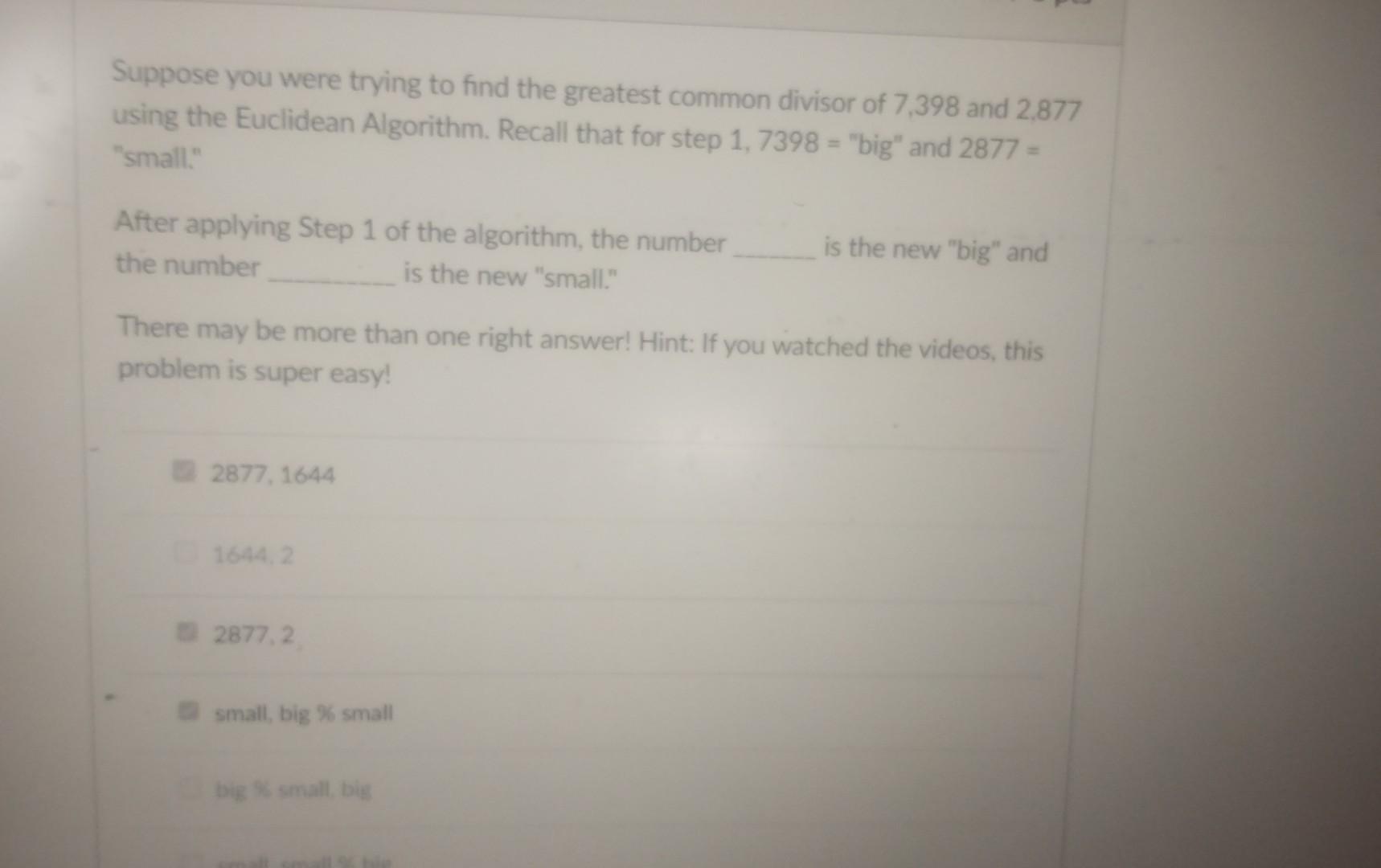 Solved Suppose you were trying to find the greatest common | Chegg.com