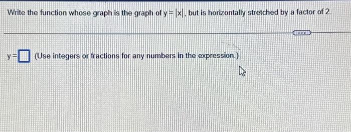 Solved Write the function whose graph is the graph of y=∣x∣, | Chegg.com