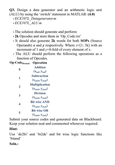 [solved] Matlab Q3 Design A Data Generator And An Ar