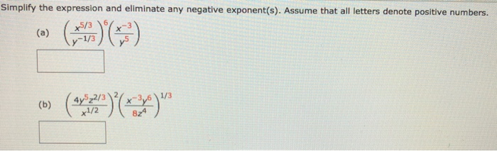 Solved Simplify the expression and eliminate any negative | Chegg.com