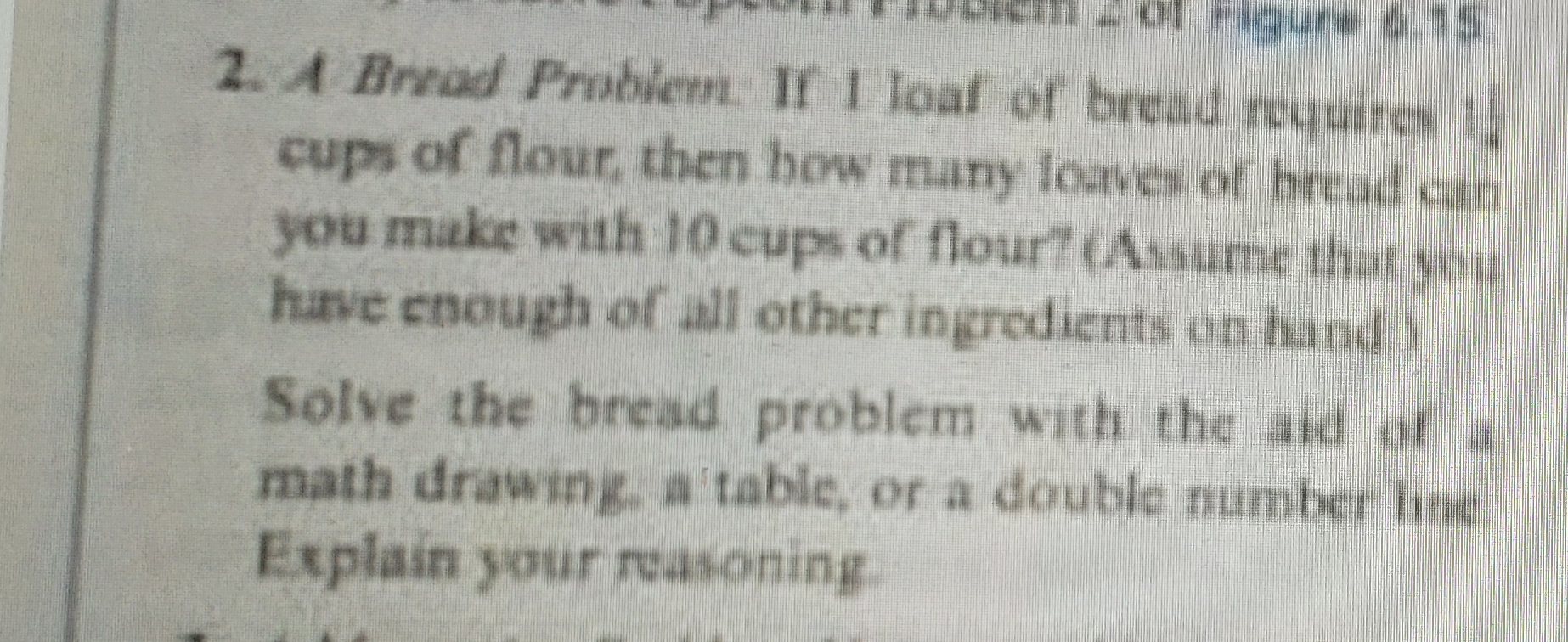 Solved A Brad Problem. If 1 ﻿loaf of bread requires 14 ﻿cups | Chegg.com