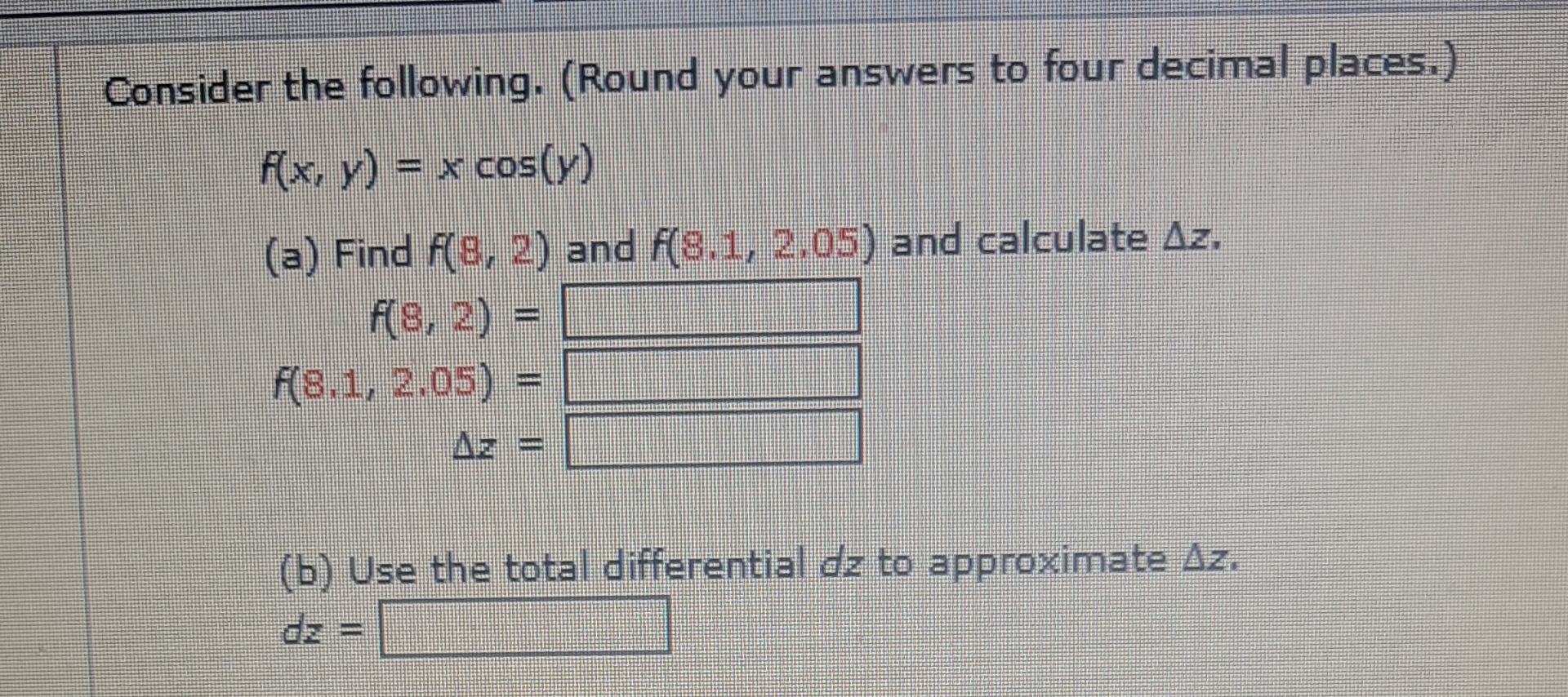 Solved Consider the following. (Round your answers to four | Chegg.com