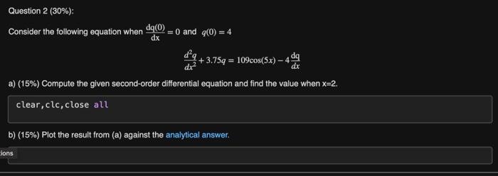 Solved ASAP Please show how it should be done in MATLAB, | Chegg.com