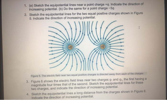 Solved 1. (a) Sketch the equipotential lines near a point | Chegg.com