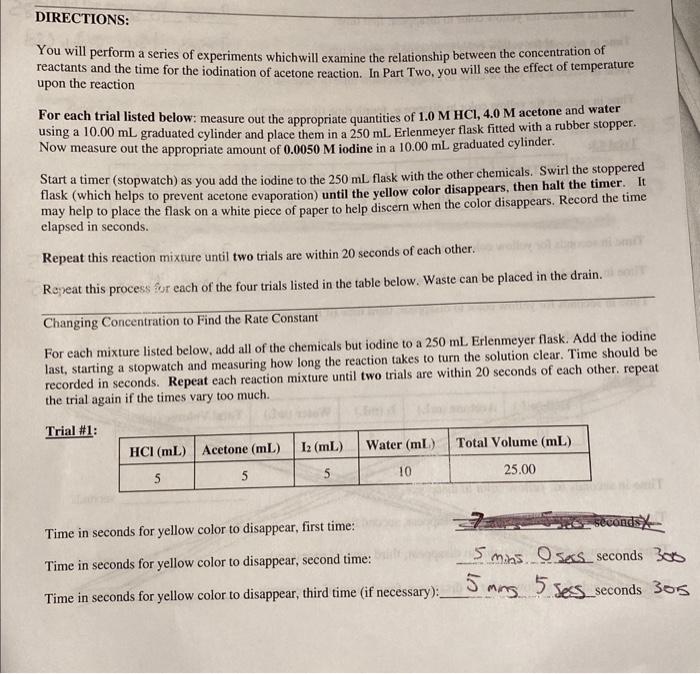 ind the order of the reaction with respect to each | Chegg.com