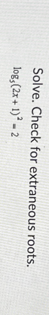 Solved Solve In advanced functions Math way. Check for | Chegg.com