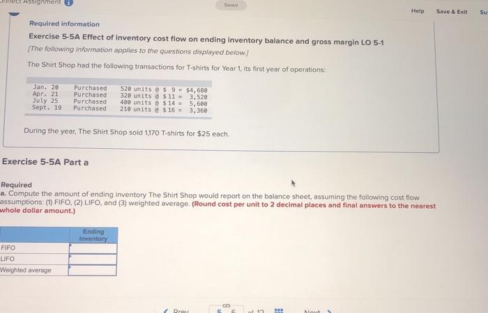 Solved - Assignment i Save Help Save & Exit Su Required | Chegg.com
