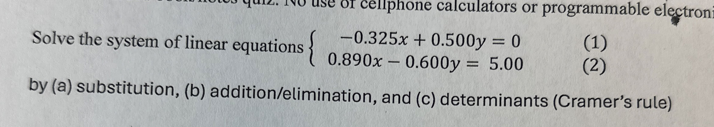 Solved Solve the system of linear equations | Chegg.com