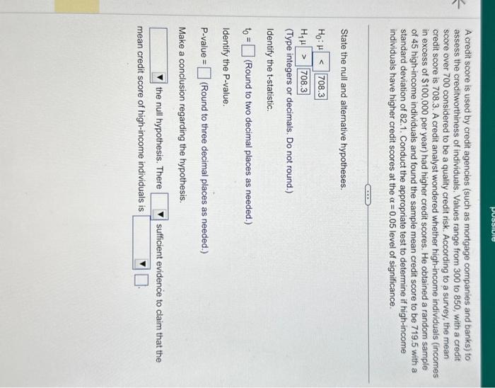 Solved A credit score is used by credit agencies (such as | Chegg.com