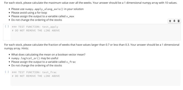 Numpy Practice Reasires in CSYk 4 Gearie make turs a | Chegg.com