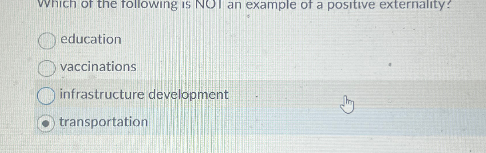 Solved Which of the following is NOI an example of a | Chegg.com