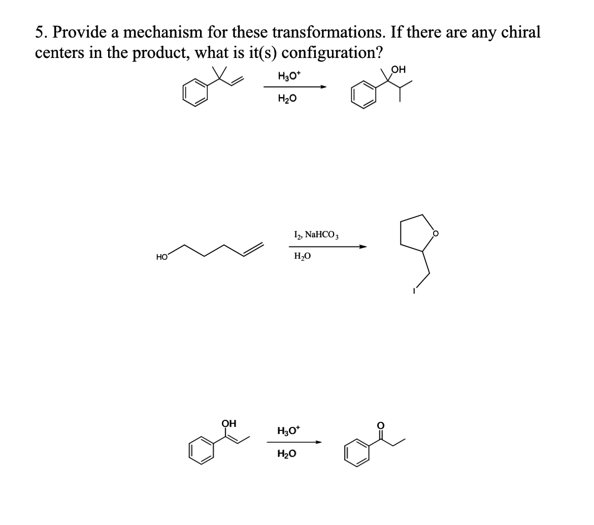 Solved Provide a mechanism for these transformations. If | Chegg.com