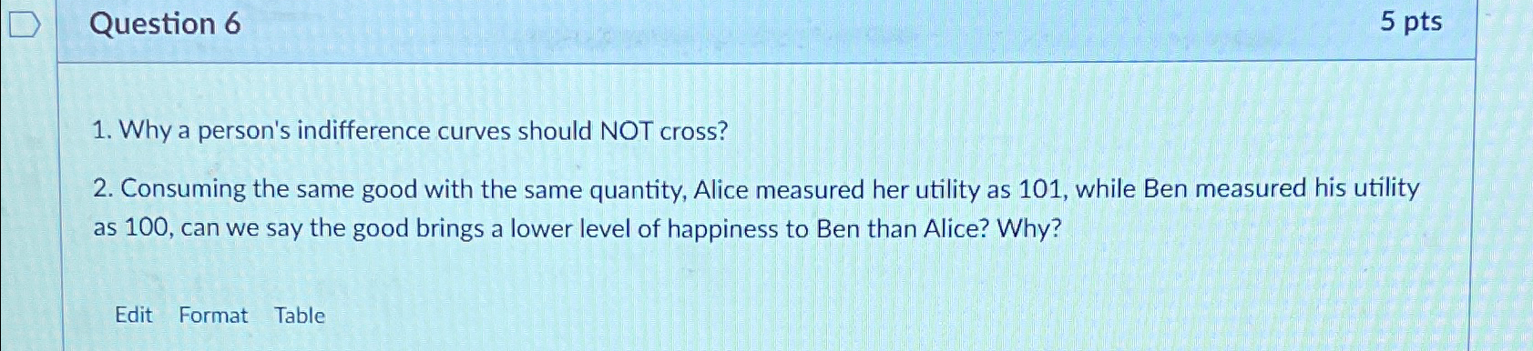 Solved Question 65 ﻿ptsWhy a person's indifference curves | Chegg.com