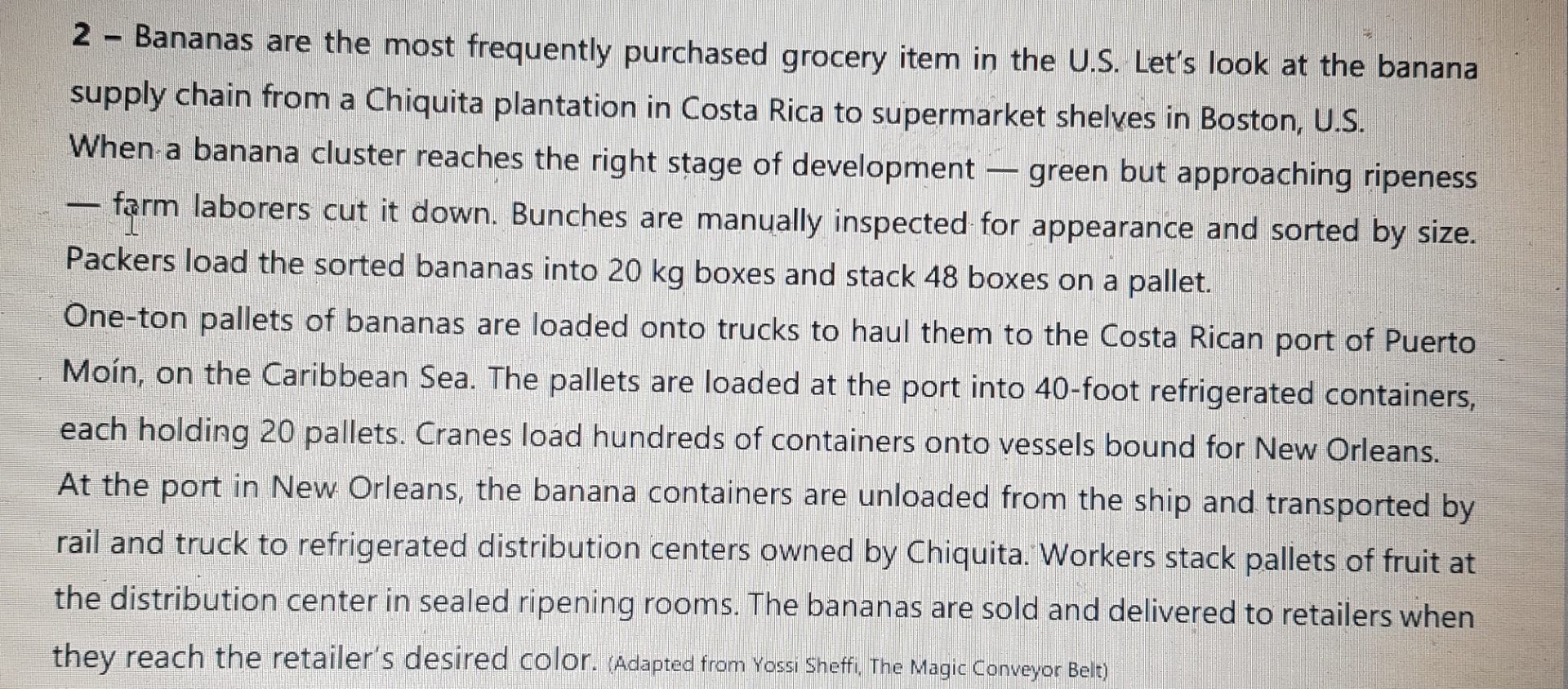 Solved 2 - ﻿Bananas are the most frequently purchased | Chegg.com