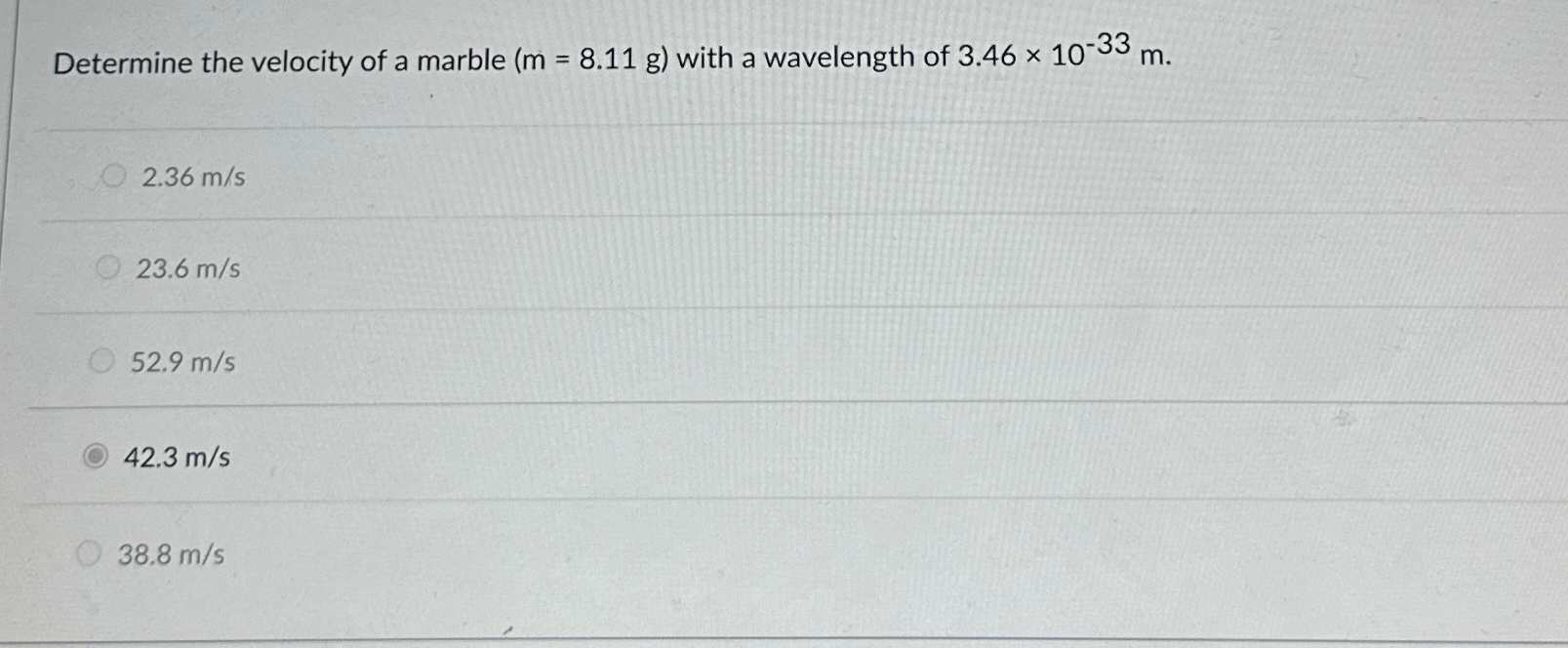 Solved Determine the velocity of a marble )=(8.11g ﻿with a | Chegg.com