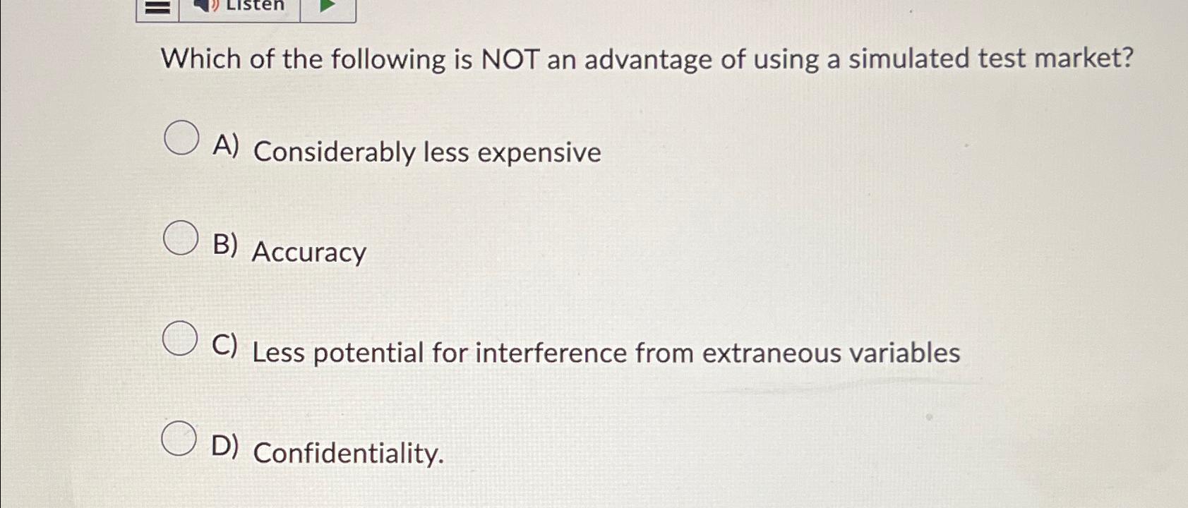 Solved Which of the following is NOT an advantage of using a | Chegg.com