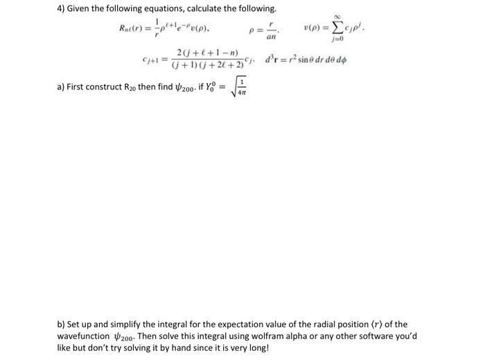 Solved 4) Given the following equations, calculate the | Chegg.com