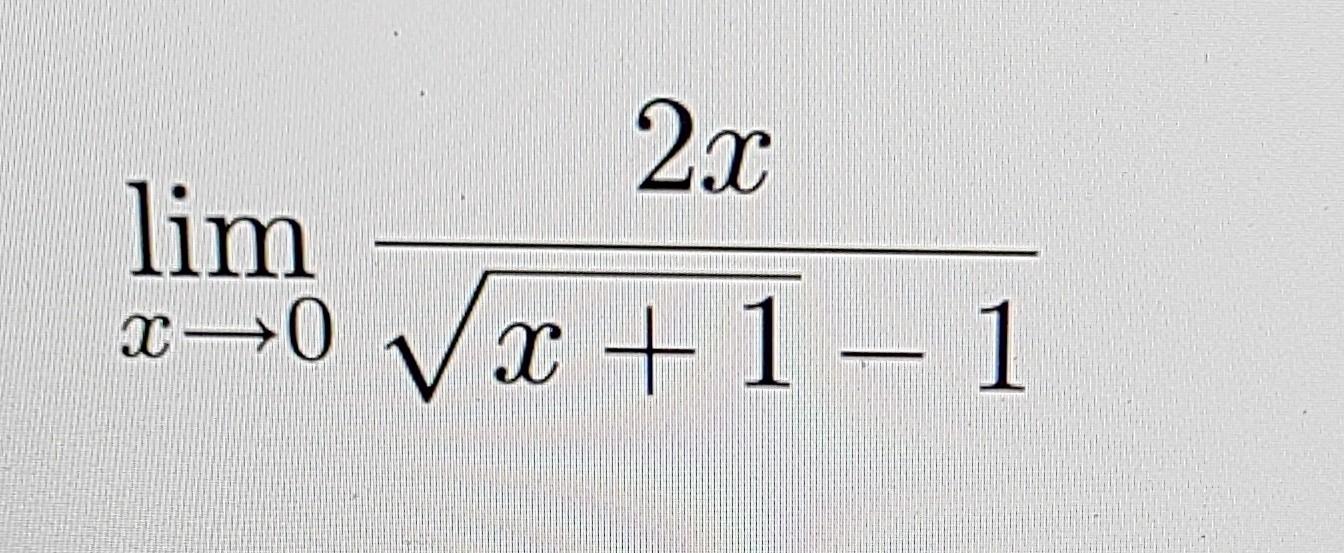 Solved limx→0x+1−12x | Chegg.com