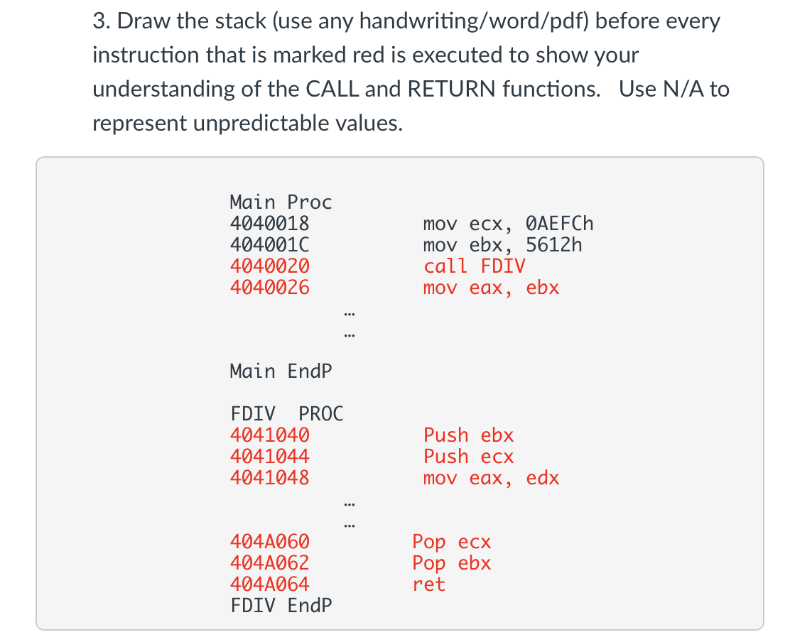 Solved Draw the stack (use any handwriting/word/pdf) ﻿before | Chegg.com