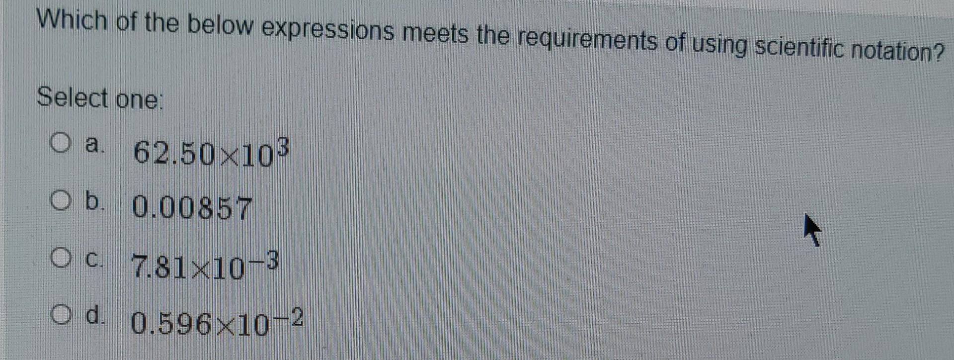 Solved Which of the below expressions meets the requirements | Chegg.com